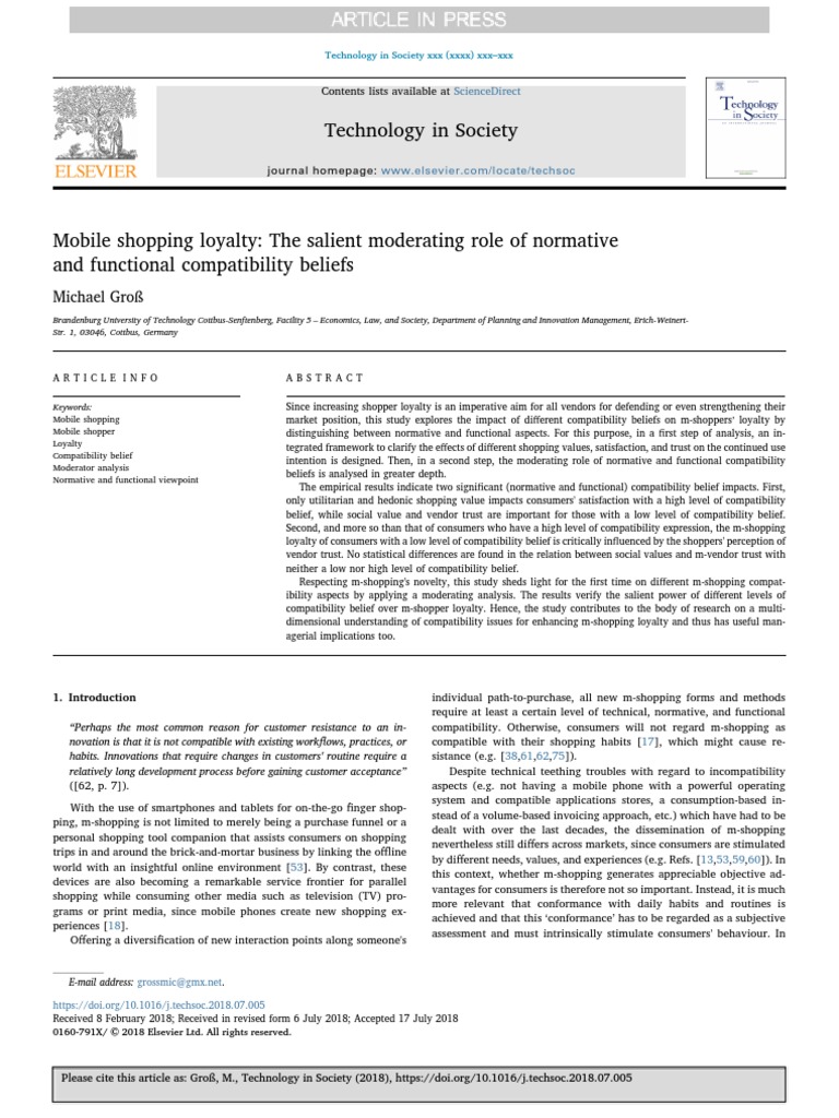 Mobile Shopping Loyalty | PDF | Attitude (Psychology) | Value (Ethics)