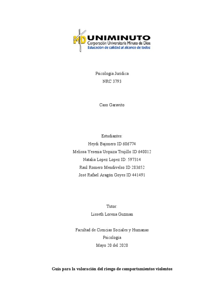 Aplicación HCR-20 | PDF | Psicopatía | Abuso sexual