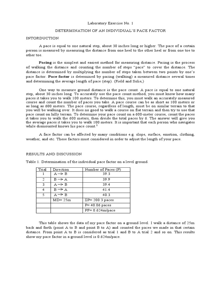 Pacing Is The Simplest and Easiest Method For Measuring Distance ...