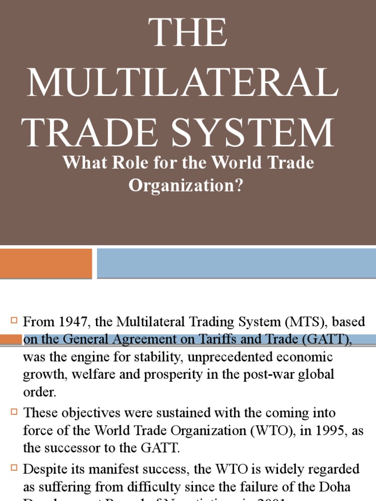 Role of WTO in Global Trade System | PDF | Social Science