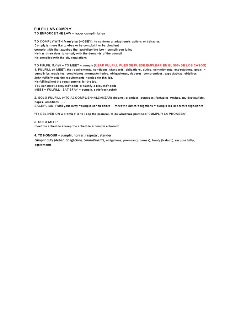 El Verbo Cumplir en Inglés | PDF