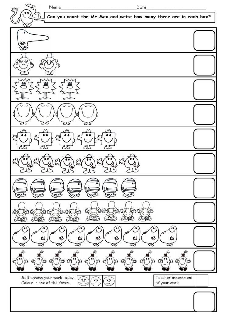 MR Men Counting Up To 10 | PDF | Language Arts & Discipline | Home & Garden