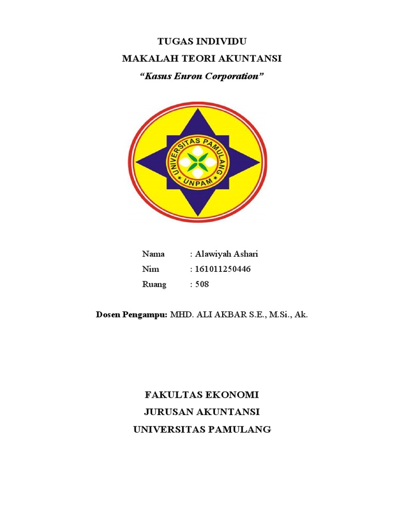 Makalah Audit Internal Enron | PDF | Hukum