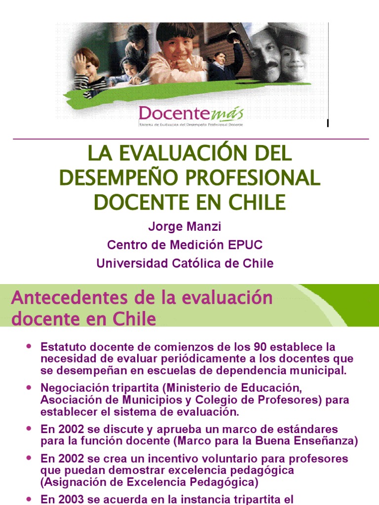 La Evaluación Del Desempeño Profesional Docente en Chile | PDF ...