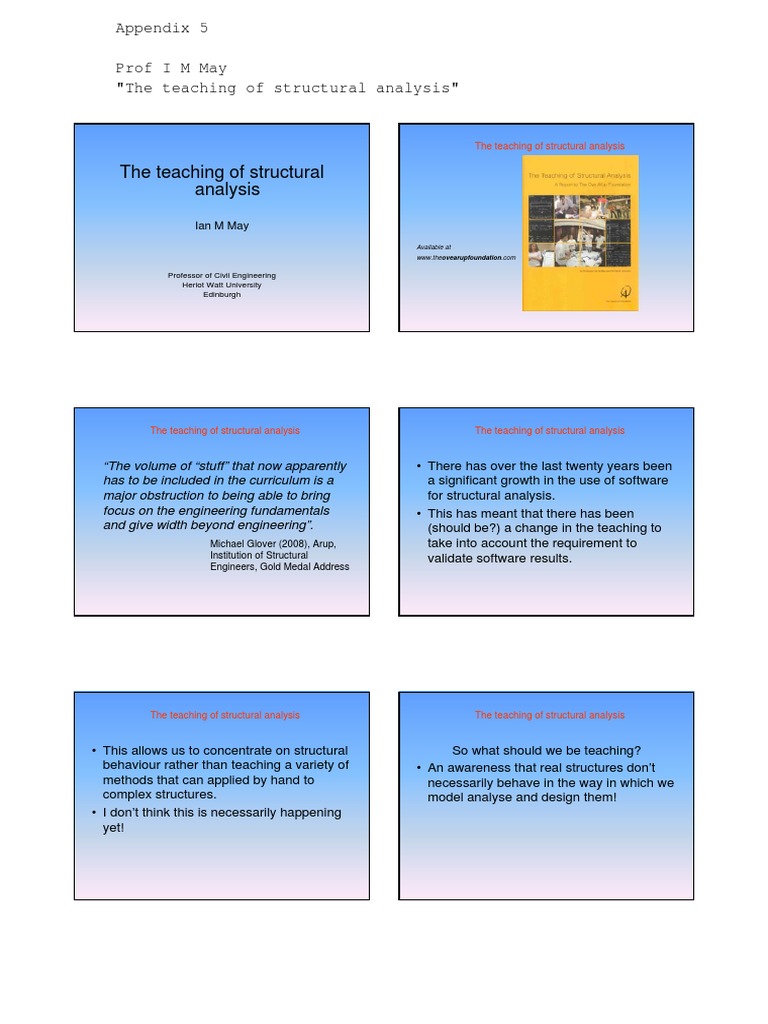 Teaching Structural Analysis in Engineering | PDF | Structural Analysis ...