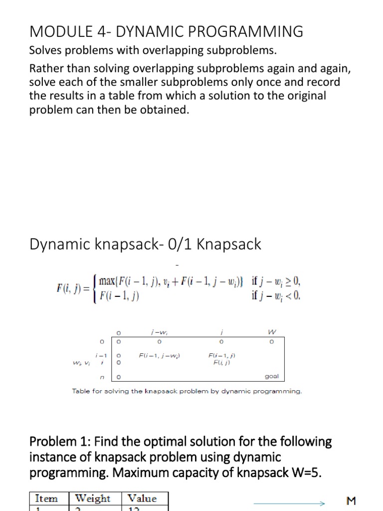 Module 4-Dynamic Programming | PDF | Graph Theory | Computer Programming