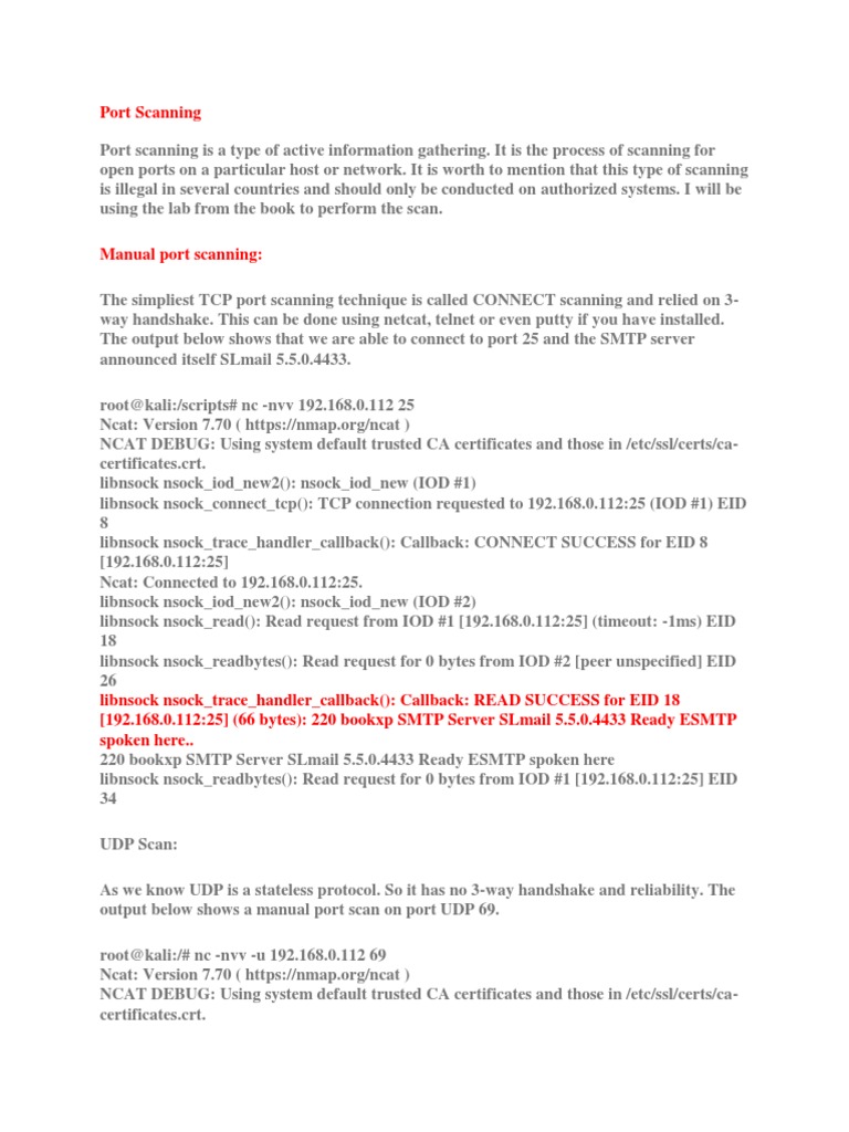 Port Scanning Technique OSCP | PDF | Port (Computer Networking ...