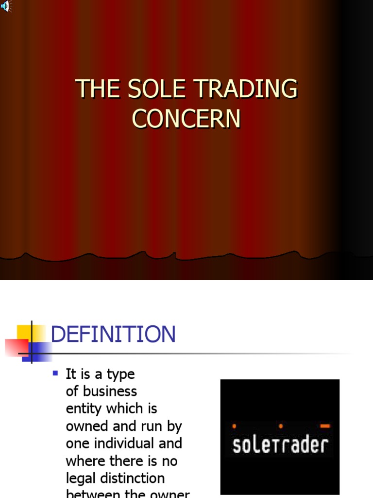Understanding Sole Trading Concerns | PDF
