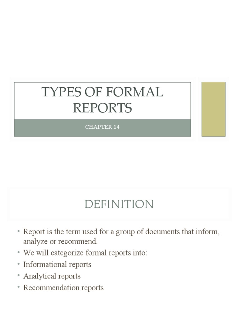 Types of Formal Reports | PDF | Cognition | Epistemology