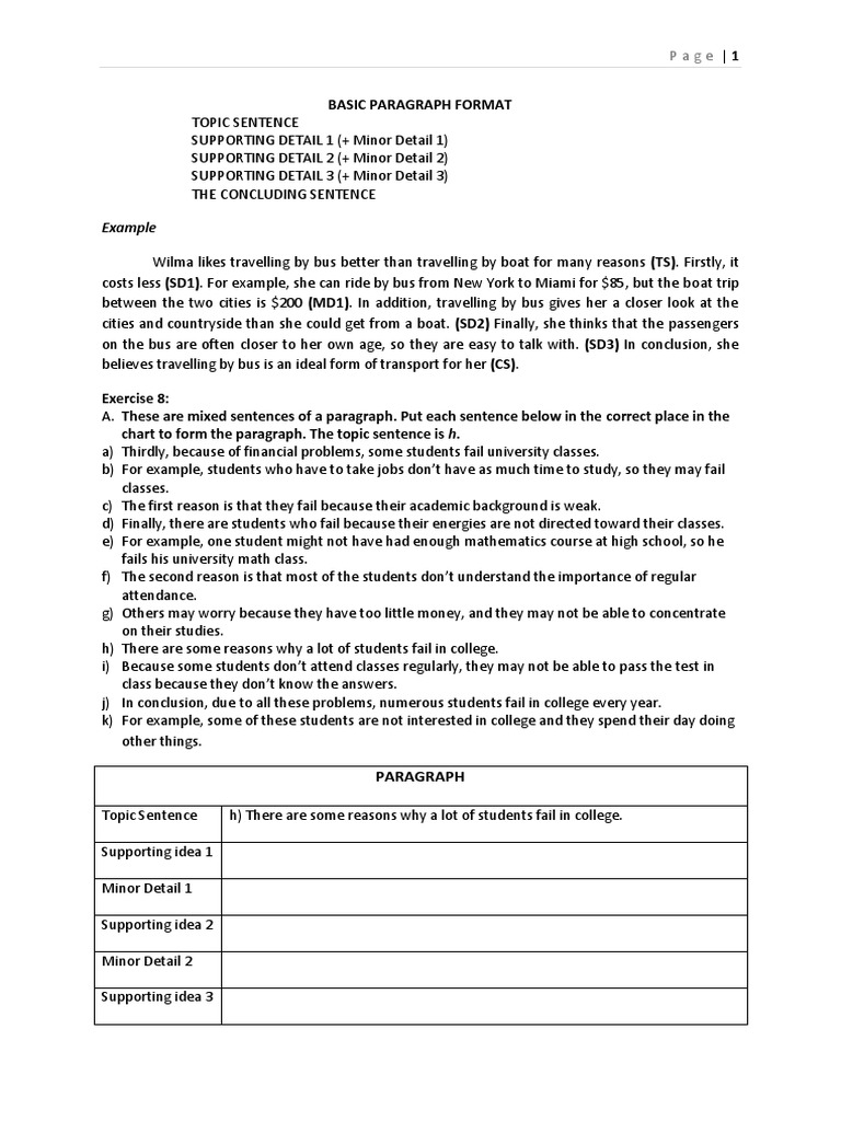 10 Basic Paragraph Format Pdf Cognition Learning