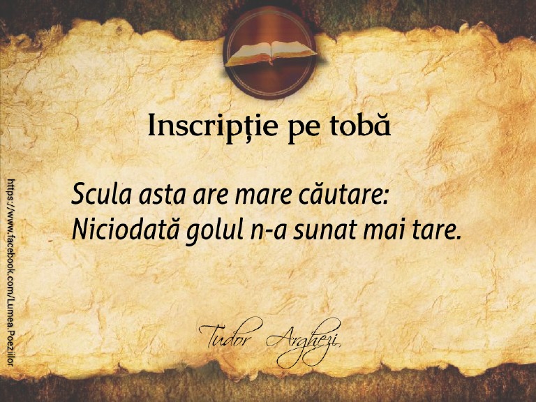 Inscriptie Pe Toba - Tudor Arghezi | PDF