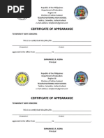 Template - CERTIFICATE OF APPEARANCE | PDF