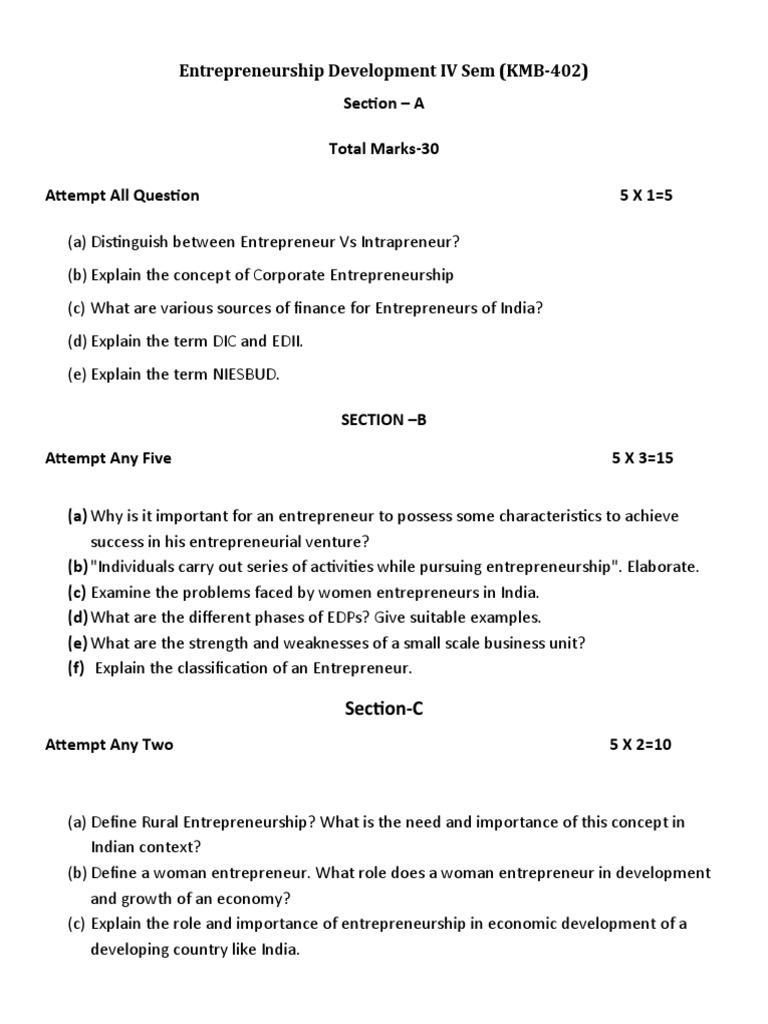 Ed Question Paper 2020 | PDF