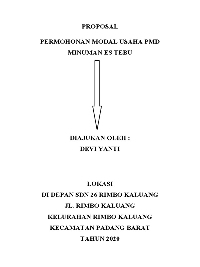 Proposal Usaha Devi Yanti | PDF