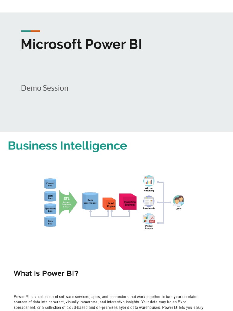 Microsoft Power BI: Demo Session | PDF
