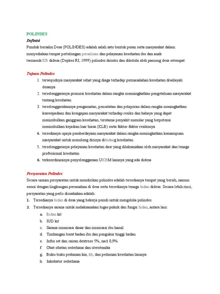 POLINDES | PDF | Ilmu Sosial | Kesehatan Holistik