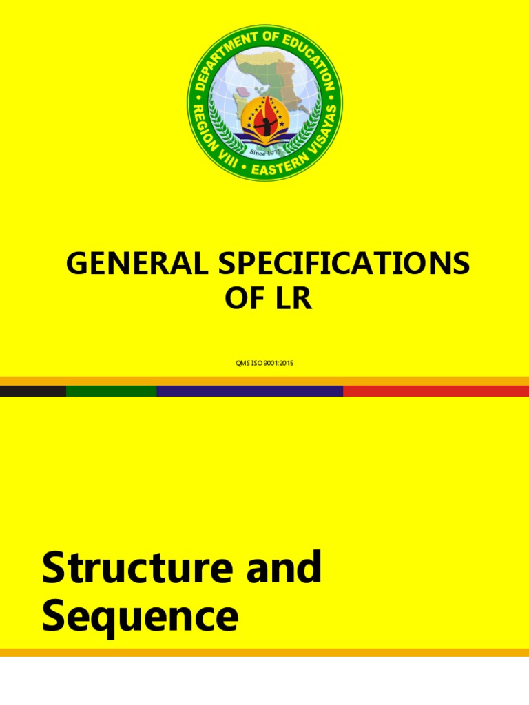 General Specifications of LR: QMS ISO 9001:2015 | PDF | Teaching | Learning