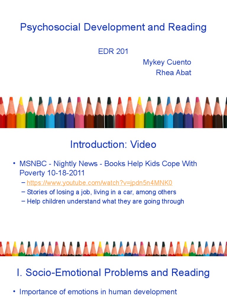 Psychosocial Development and Reading - Rhea and Mykey FINAL | PDF | Reinforcement | Motivation