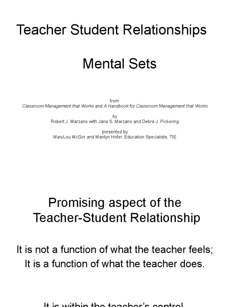 Classroom Managemente Marzano | PDF | Classroom Management | Teaching