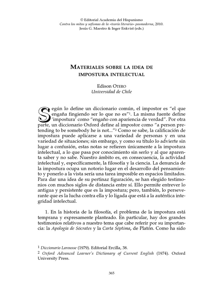 Materiales para La Impostura Intelectual | PDF | Platón | Sócrates