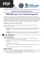 Walton Centre Headache Diary Template | PDF | Headache | Neurology