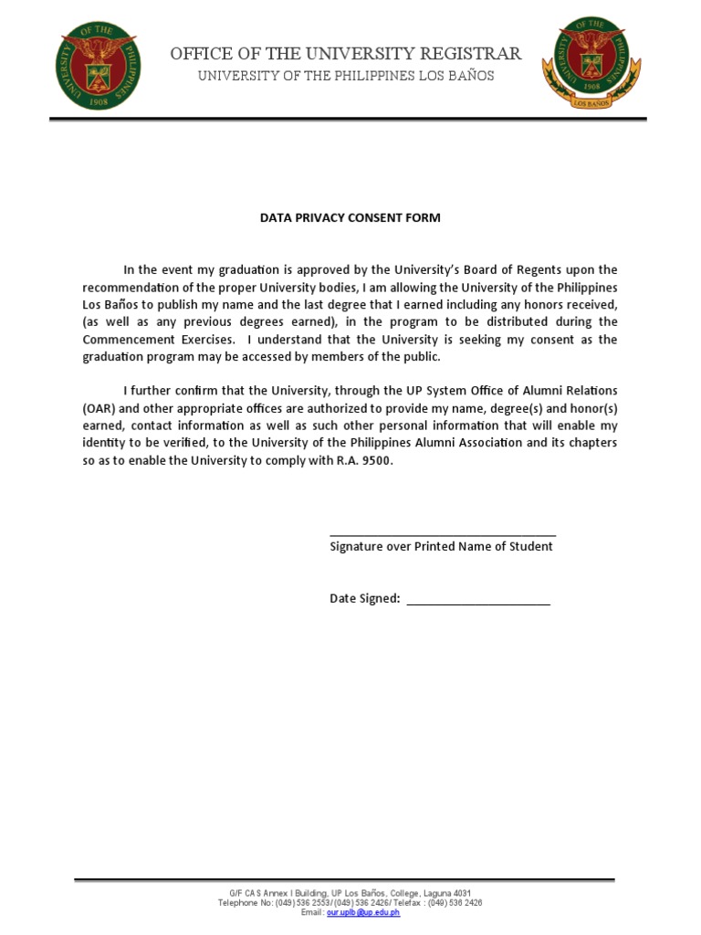 Data Privacy Consent Form | PDF