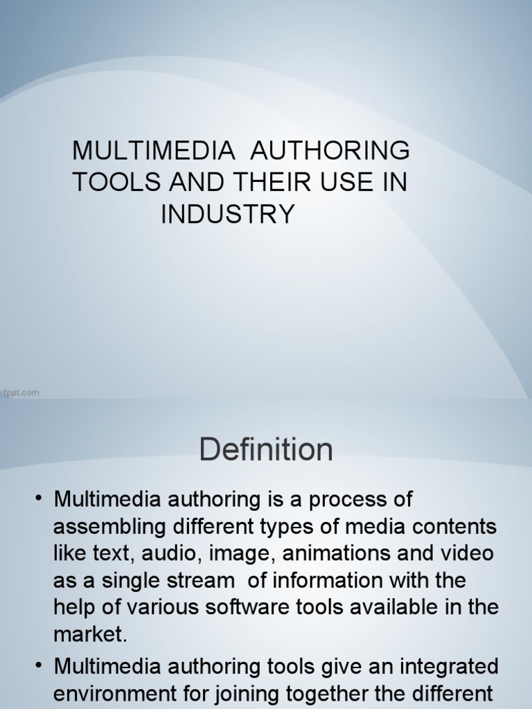 Multimedia Authoring Tools and Their Use in Industry | Download Free ...