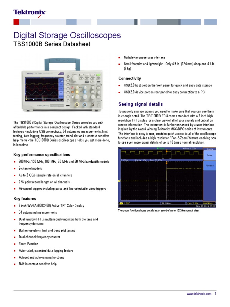 Tektronix | PDF | Usb | Sampling (Signal Processing)