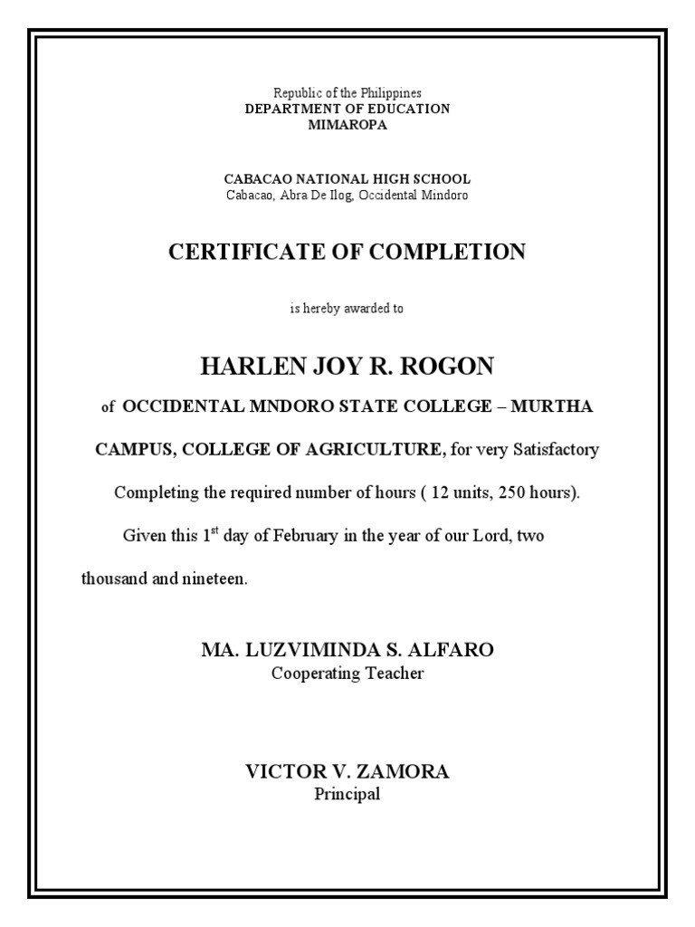 Certificate of Completion | PDF