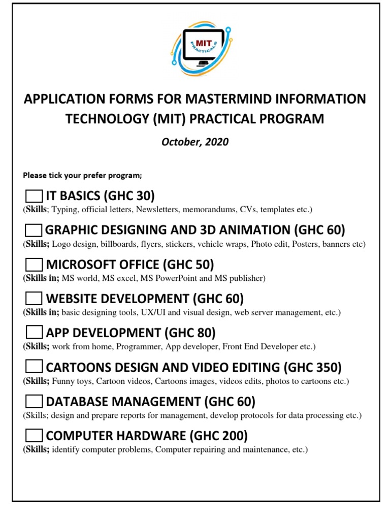 Application Forms 2020 | PDF