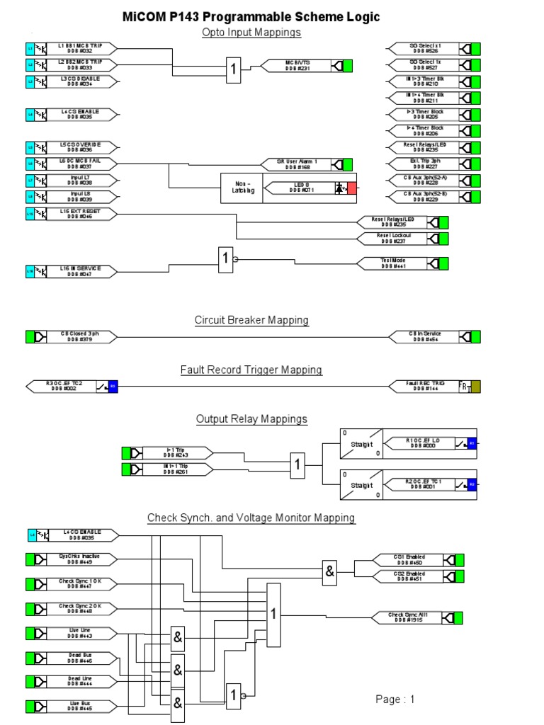 Opto Input Mappings: Non - Latching | Download Free PDF | Electrical ...