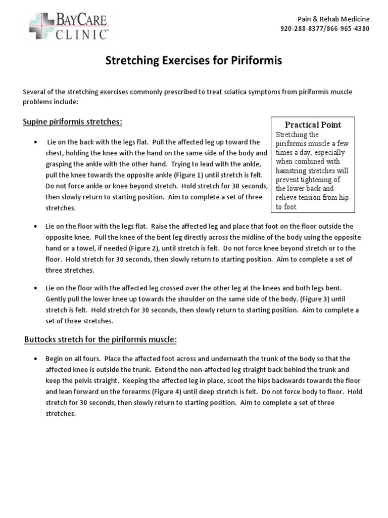 Effective Piriformis Stretching Exercises | PDF | Hip | Knee
