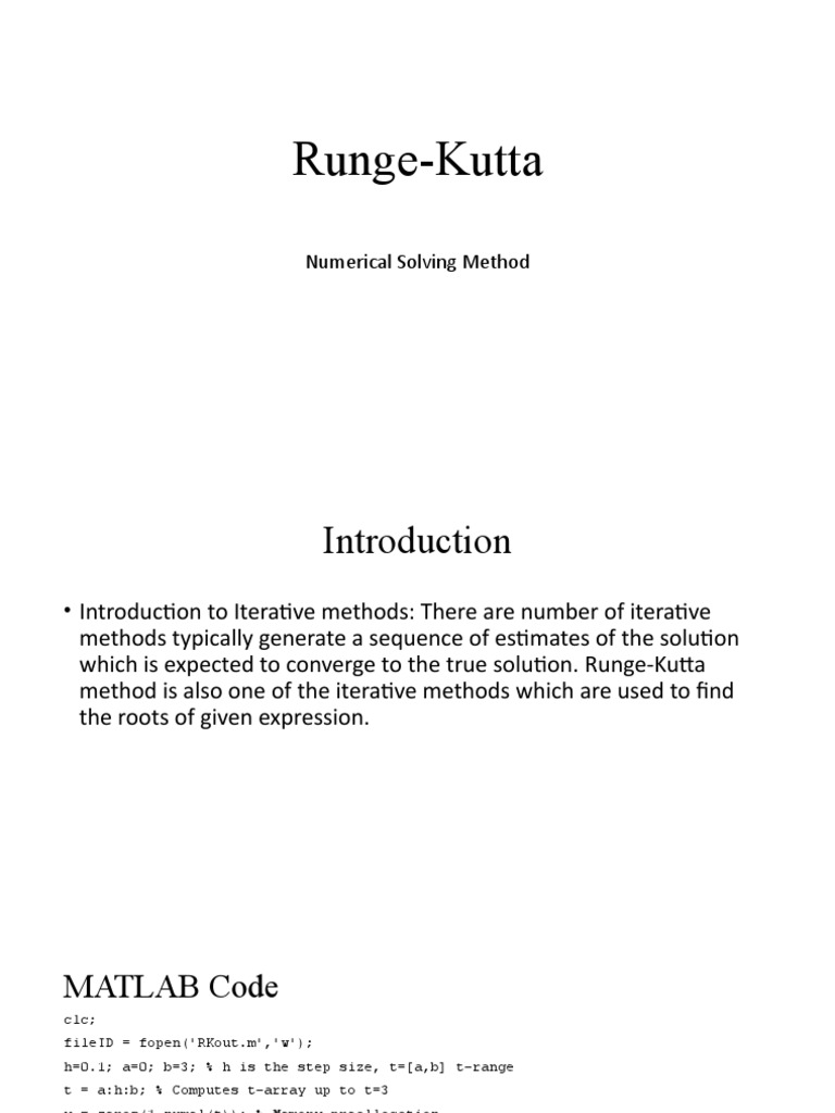 Runge-Kutta: Numerical Solving Method | PDF | Mathematical Relations ...