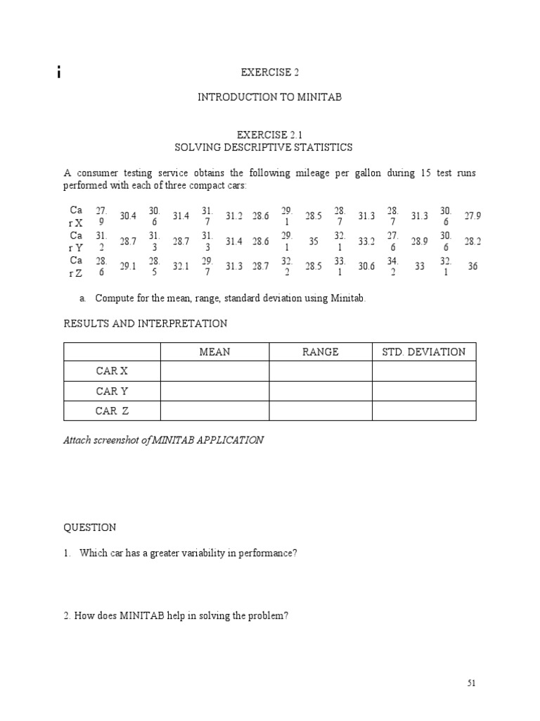 Exercise 2 - Minitab | PDF | Regression Analysis | Statistical Theory