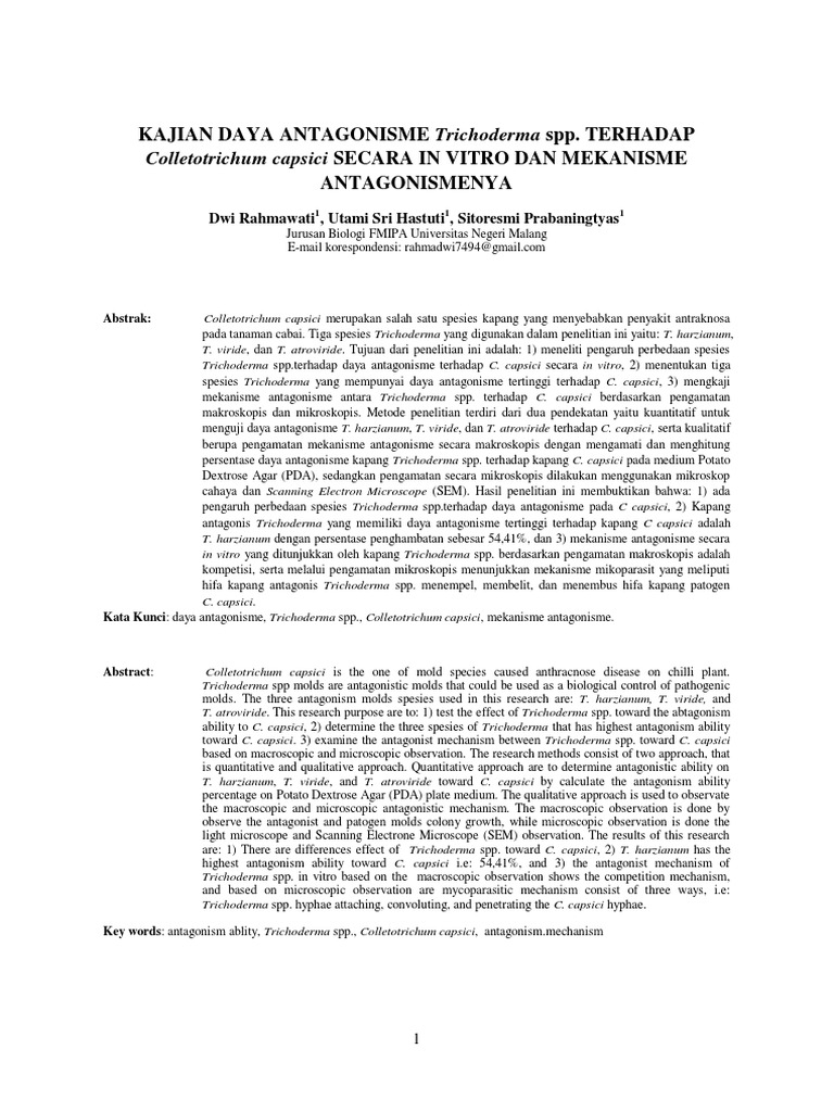 Mekanisme Antagonis SEM | PDF