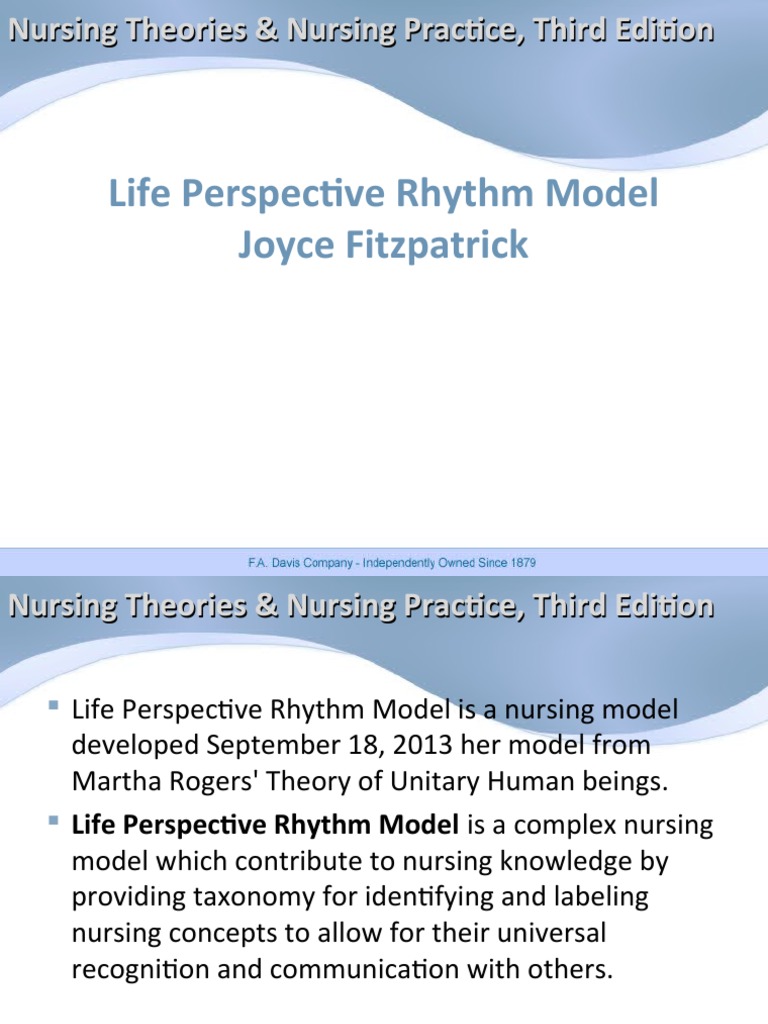 Life Perspective Rhythm Model Joyce Fitzpatrick | PDF | Humanistic ...