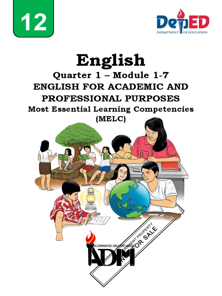 English: Quarter 1 - Module 1-7 English For Academic and Professional ...