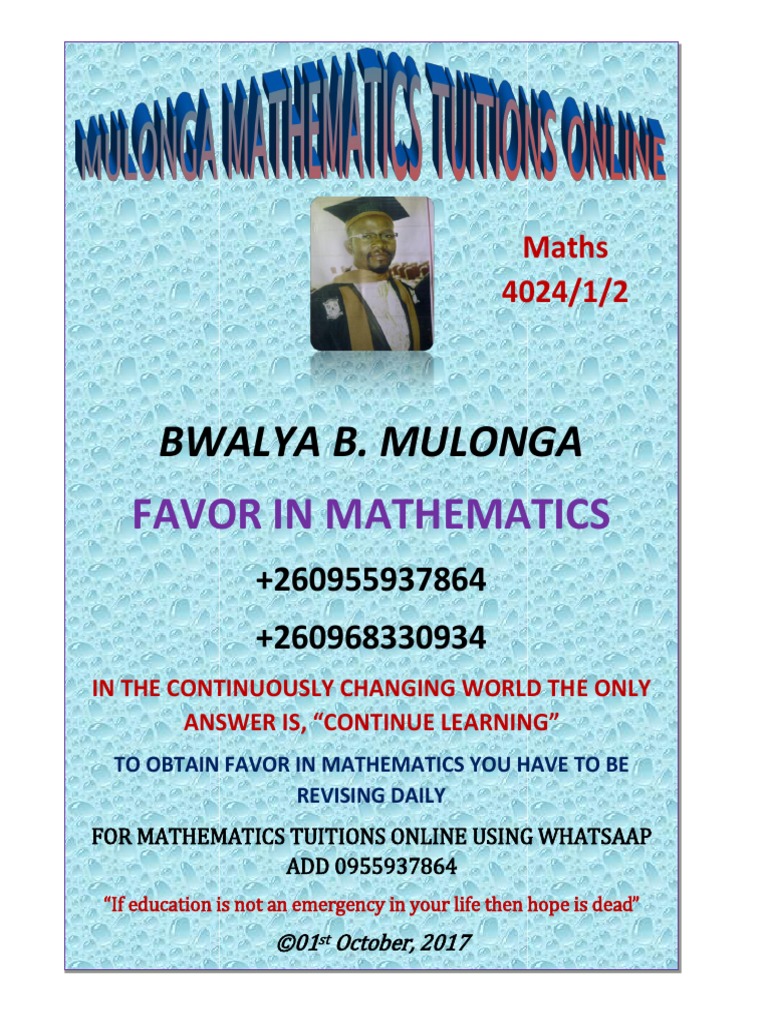 Math Pamphlet QandA Grade 10-12 PDF | PDF | Fraction (Mathematics ...