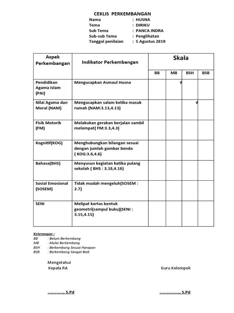 Lampiran H. PENILAIAN | PDF