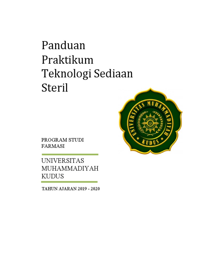 SMT 6 - Modul Praktikum Teknologi Sediaan Steril (TSS) | PDF