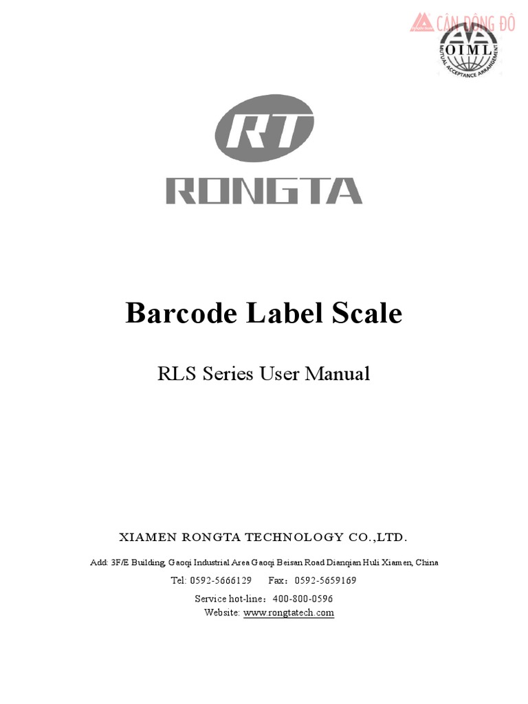 Label Scale User Manual - RONGTA RLS1000 PDF | PDF | Wi Fi | Router ...