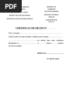 Certificat D'hospitalisation | PDF