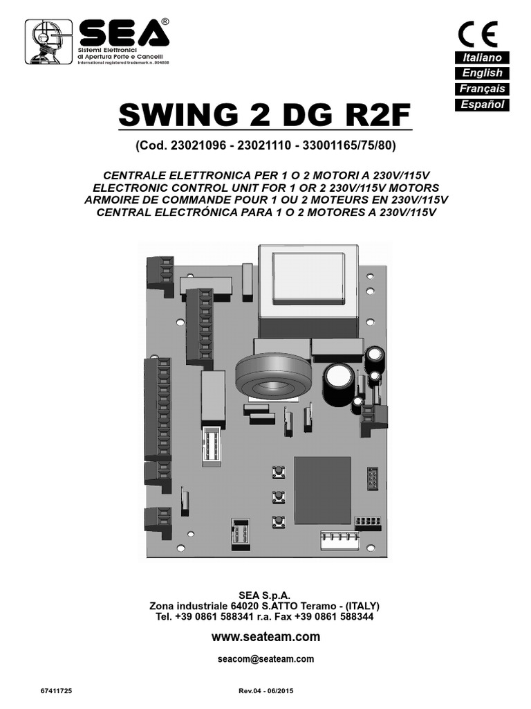Swing 2 DG R2F: Italiano English Français Español | PDF | Default ...
