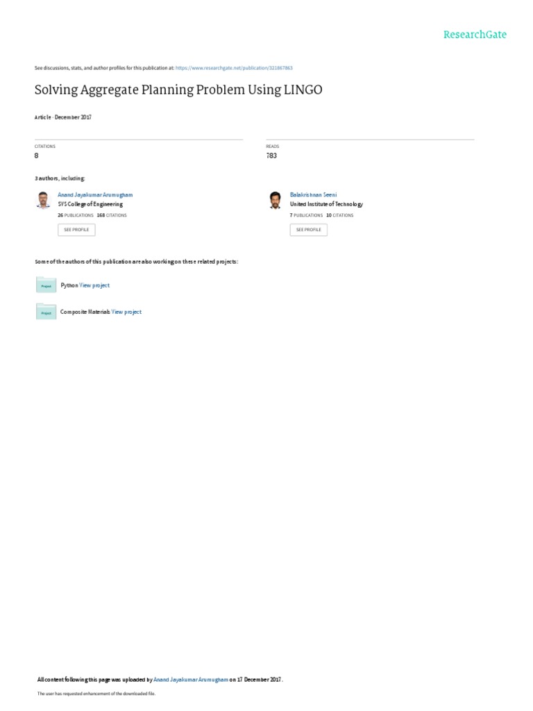 Aggregate Planning Using LINGO | PDF | Linear Programming | Inventory