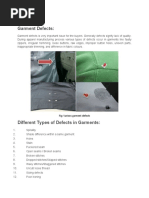 Major Defects | PDF | Yarn | Seam (Sewing)