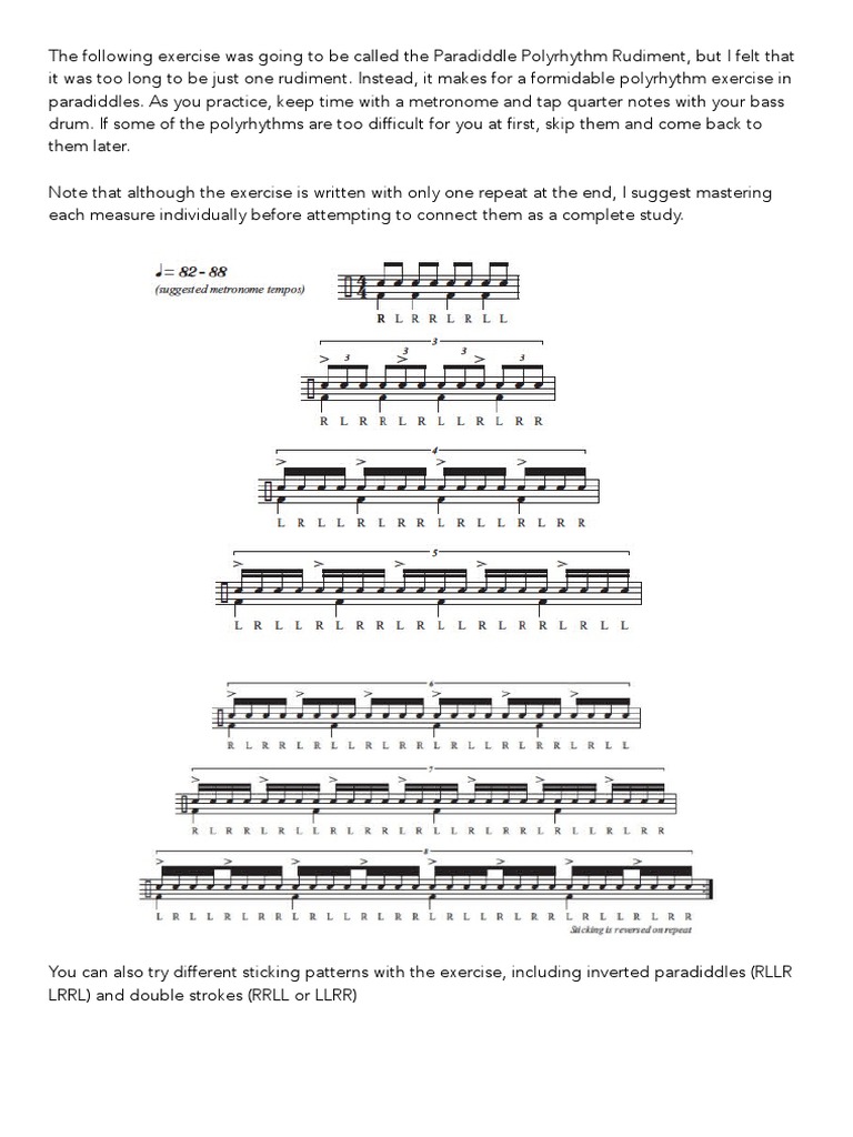 The Paradiddle Polyrhythm Pyramid | PDF