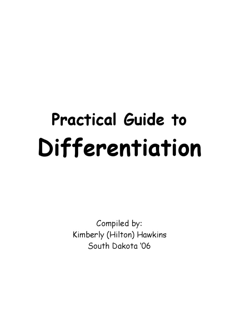Practical Guide To Differentiation | PDF | Differentiated Instruction ...