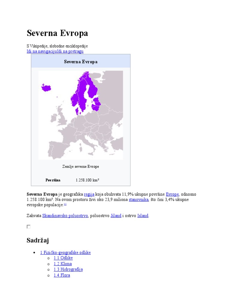 Severna Evropa | PDF