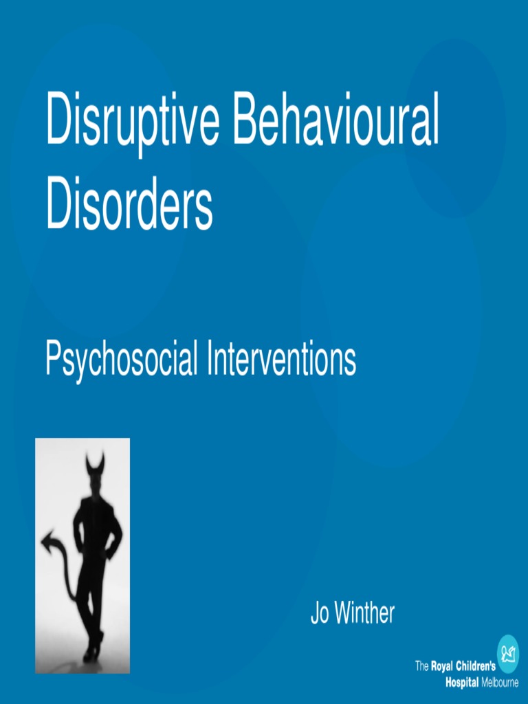 Interventions for Disruptive Behavior | PDF | Mental Disorder | Anger