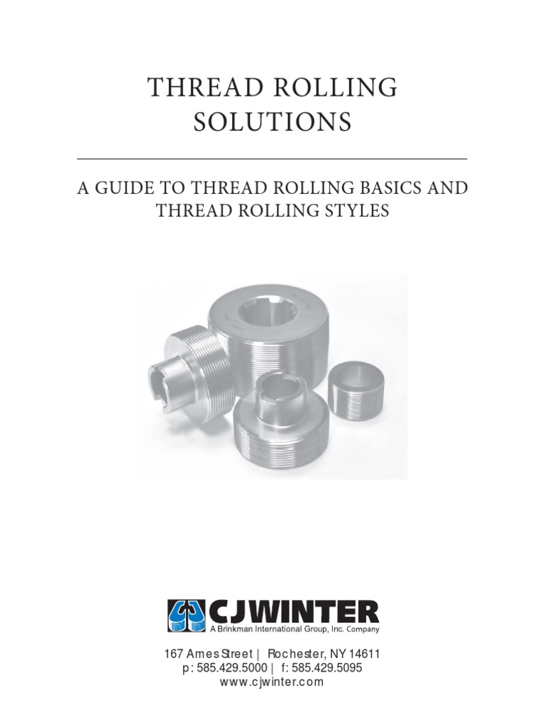 Thread Rolling Solutions Basics | PDF | Manufactured Goods | Metalworking